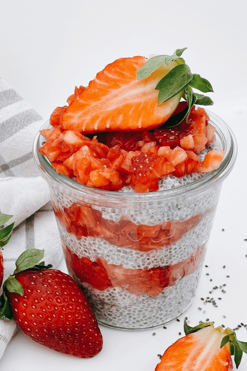 Strawberry Chia Pudding with Honey