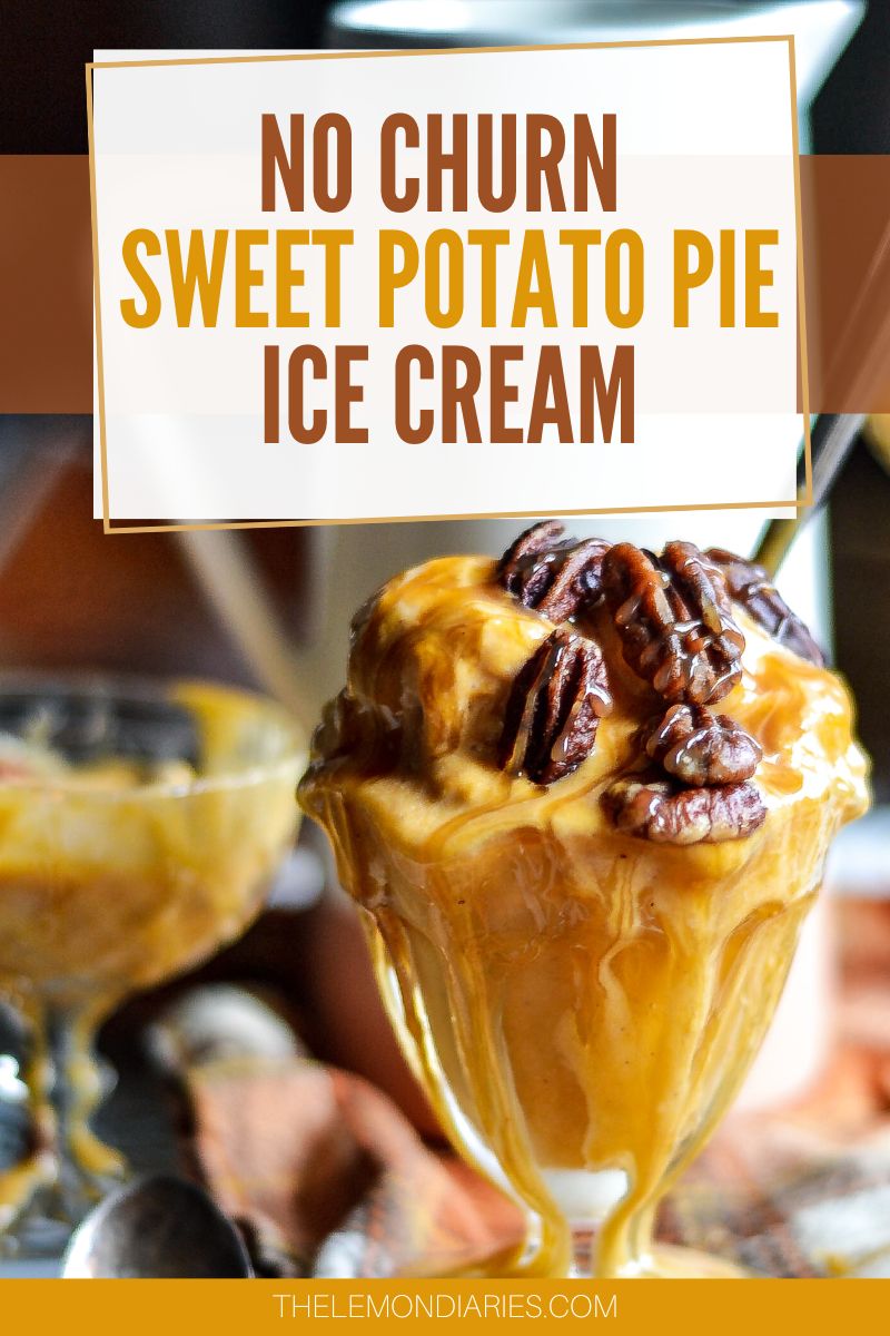 No Churn Sweet Potato Pie Ice Cream with Raw Sugar