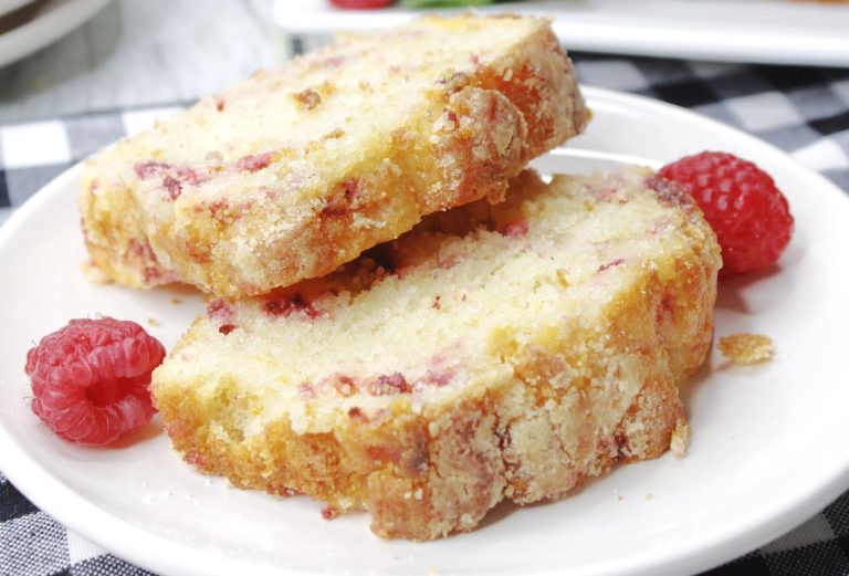 The Best Raspberry Quick Bread Recipe with Raw Sugar